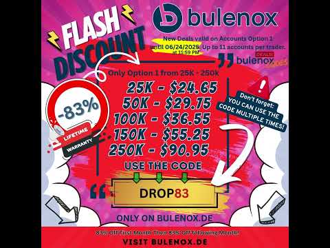 Bulenox 83% LIFETIME OPTION 1 - Coupon: DROP83