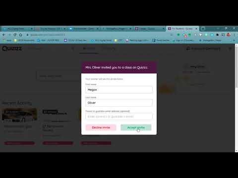 Student Sign Up Quizizz
