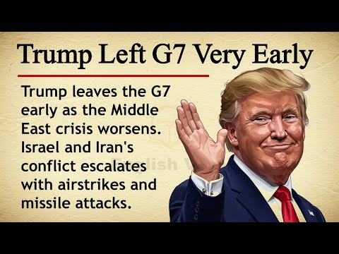 Trump Left G7 Summit Very Early || πΊπΈπ° Learn English Through Story Level 3 || Graded Reader π§