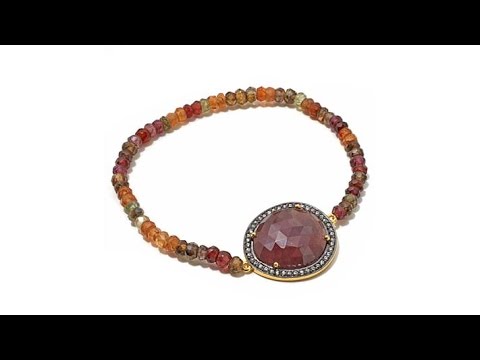 Rarities Sapphire Slice and Multigem Stretch Bracelet