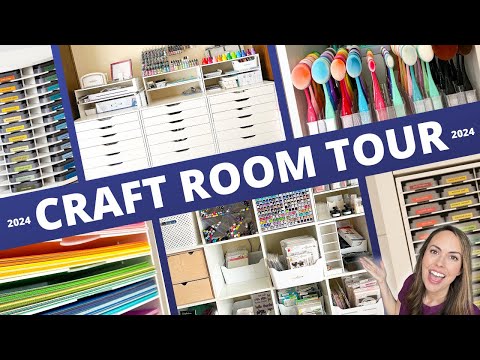 Craft Room Tour 2024! AMAZING Organization Ideas with IKEA and Amazon#crafts #organization