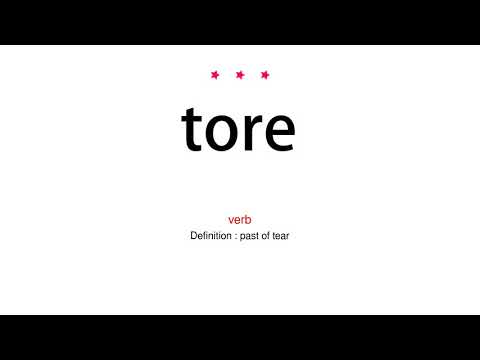 How to pronounce tore - Vocab Today
