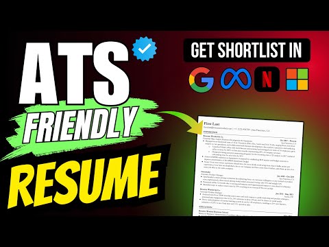 FREE ATS-Friendly Resume Template | Get Shortlisted Instantly !