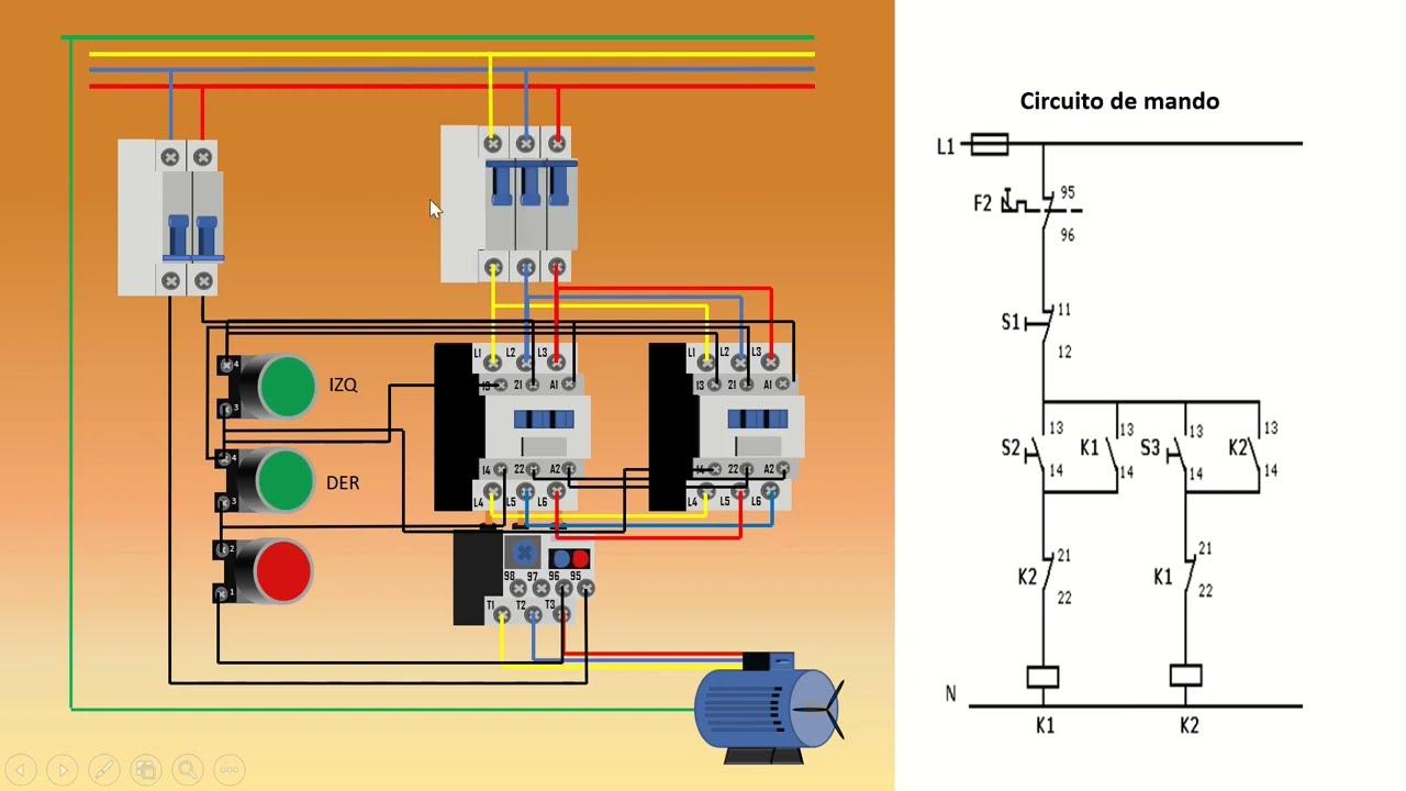 Reversal of three-phase motor