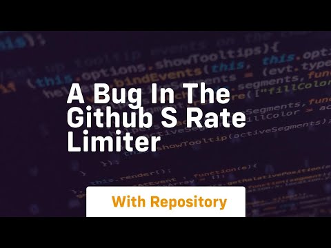a bug in the github s rate limiter