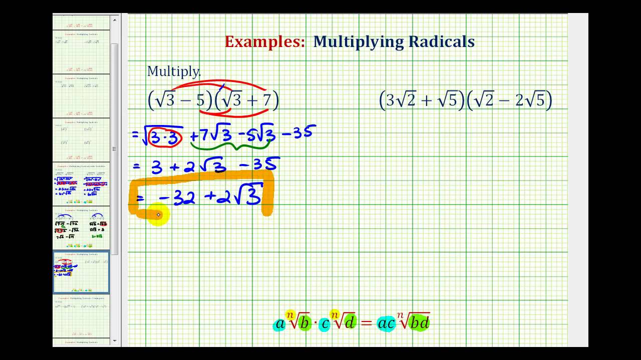 Ex: Multiply Binomials with Square Roots