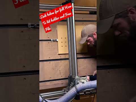 CNC Router Bit Holder, Onefinity CNC tutorial, Free download