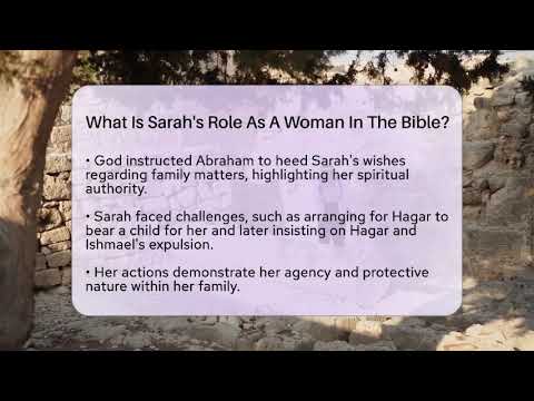 What Is Sarah's Role As A Woman In The Bible? - Jewish Teachings For All