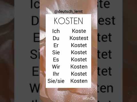 Verb conjugation/ Aussprache von wort - Kosten