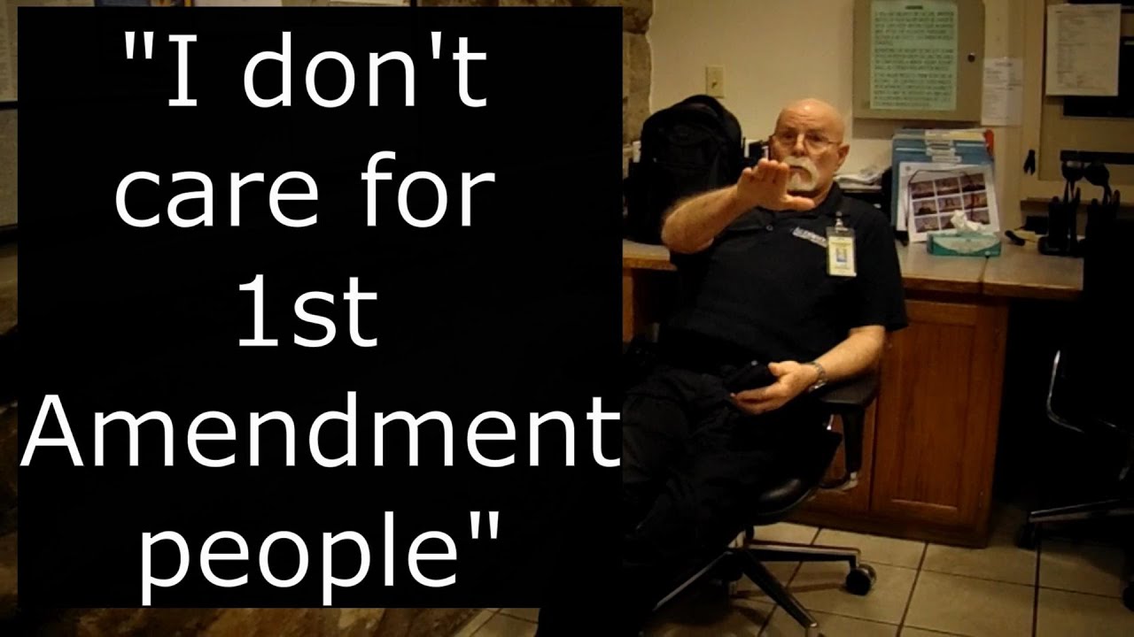 Ex-cop forbids me from quoting Constitution