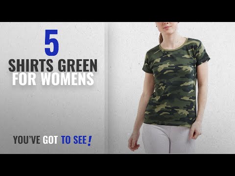 Top 10 Shirts Green For Womens [2018]: WYO Women's Camouflage Army Military Short Sleeve Top Tees T