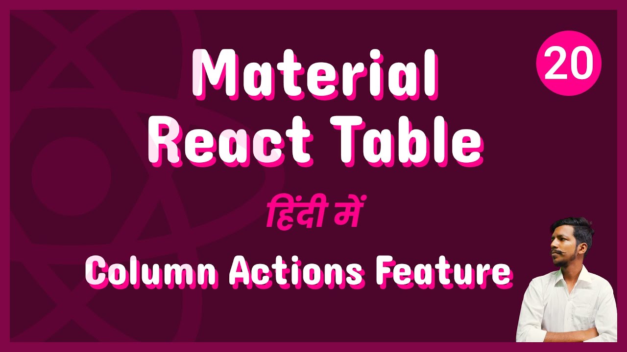 Material React Table V2 - Column Actions Feature [20]