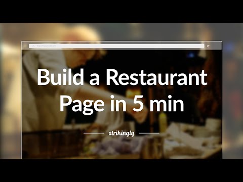 How to Create a Website for your Restaurant in 5 Minutes with Strikingly