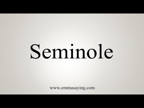 How To Say Seminole