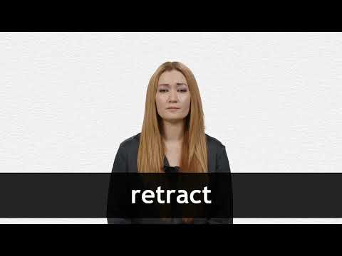 RETRACT definition in American English | Collins English Dictionary