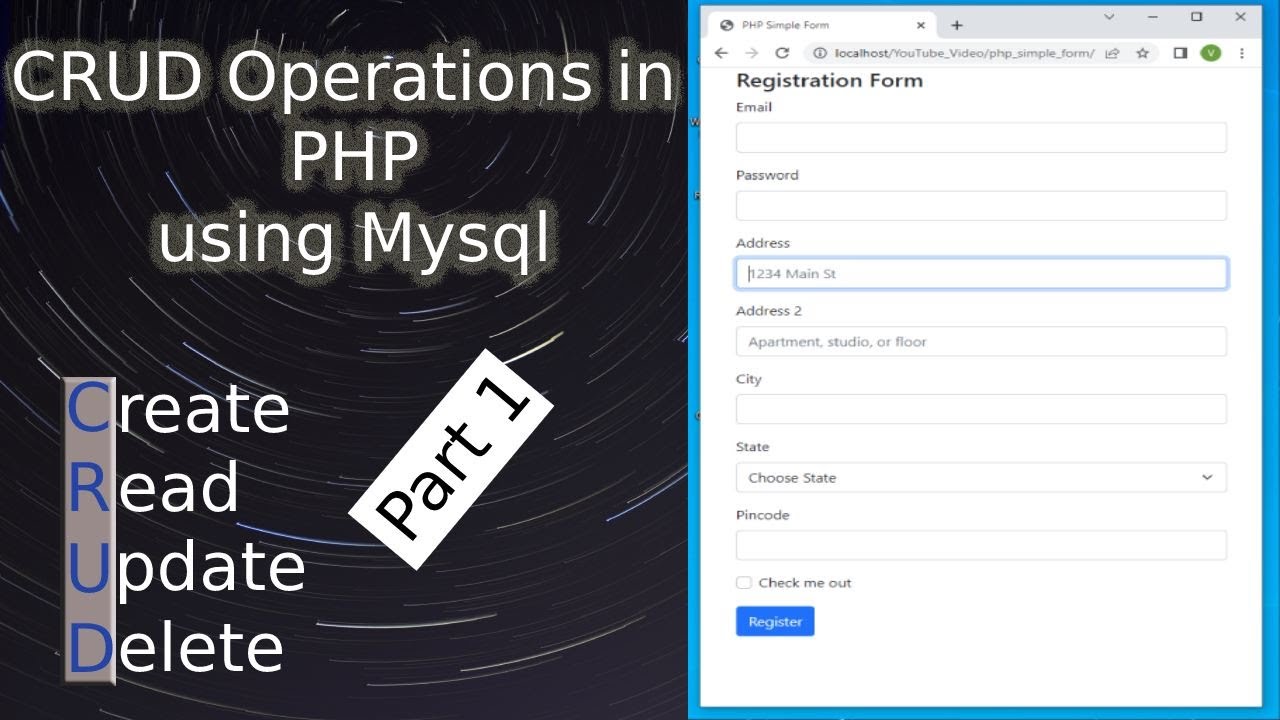 Simple CRUD - PHP using Mysql with Bootstrap - Part 1
