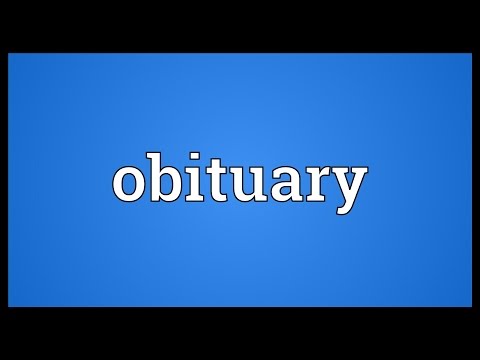 Obituary Meaning