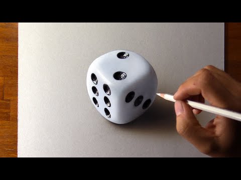 Dice Drawing Step by Step Tutorial – I'm Youtuber – Follow my videos to ...