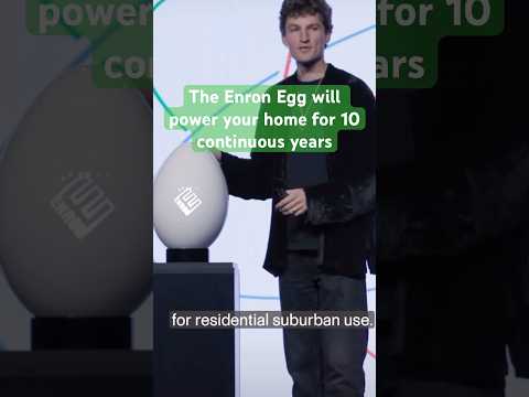 The Enron Egg will power your home for 10 consecutive years. #ai #tech #business