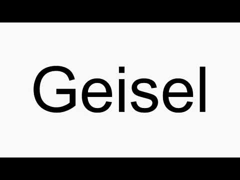 How to pronounce Geisel