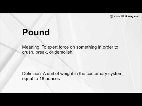 Pound Meaning
