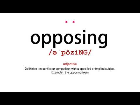 How to pronounce opposing - Vocab Today
