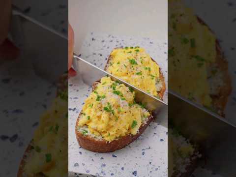 Herbed Goat Cheese & Scrambled Eggs Toast