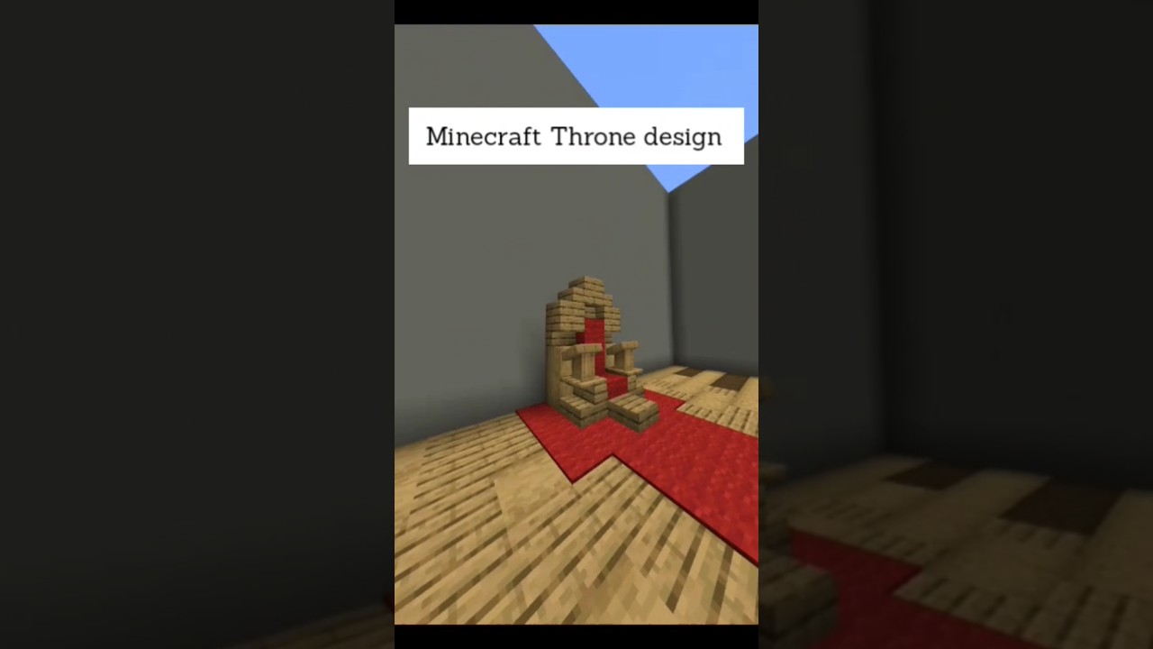 Minecraft Throne build design easy tutorial #minecraft #shorts #interiordesign