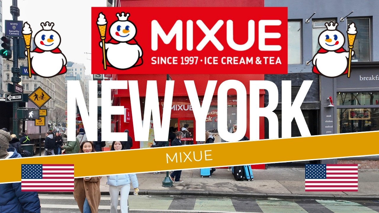 Eating MIXUE ICE CREAM New York City