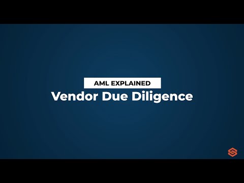 Vendor Due Diligence (VDD) l AML Explained #42