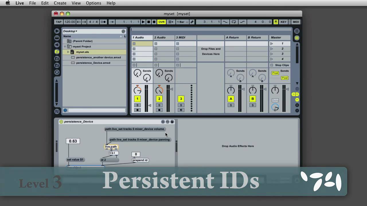 Cycling74 Max for Live Tutorials: Persistent IDs