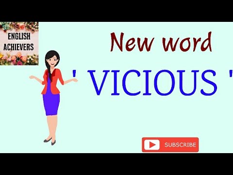 Vicious meaning example sentences usage