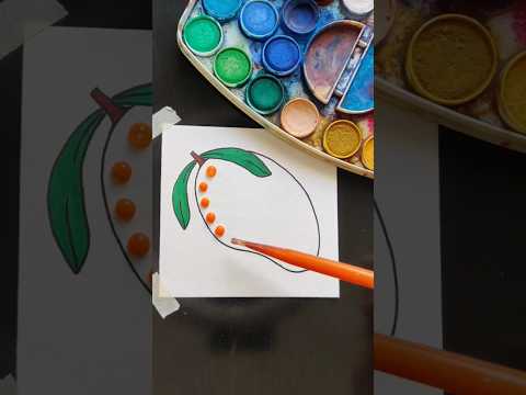 mango 🥭 drawing , water drop#mango #viral #shorts #satisfying