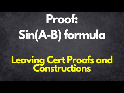 Leaving Certificate proof of Sin(A-B) formula