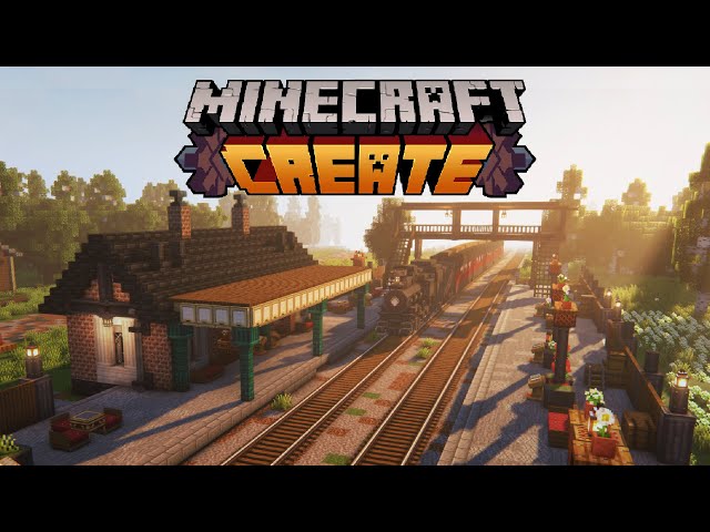 Create Mod | British Style Train Station (Tutorial) Minecraft Map