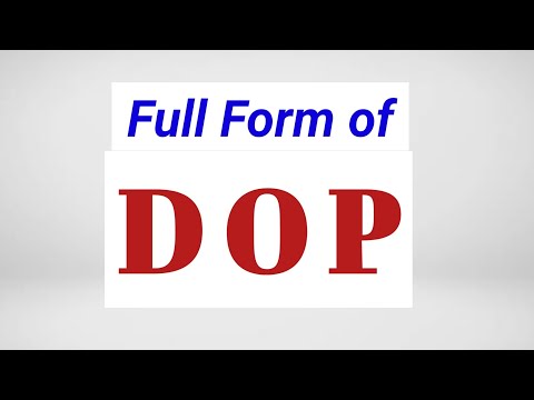 Full form of DOP / DOP ka full form