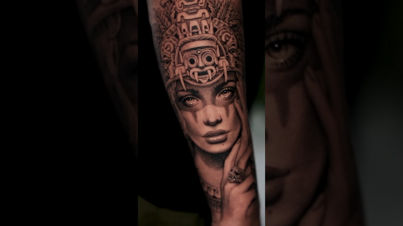 My Client Asked For An Aztec Inspired Tattoo, What Do You Think? 🗿