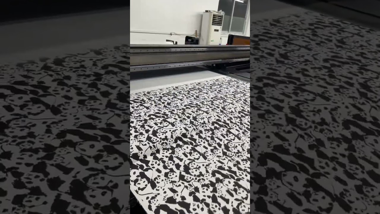 Panda Pattern Print on Bamboo Fabric