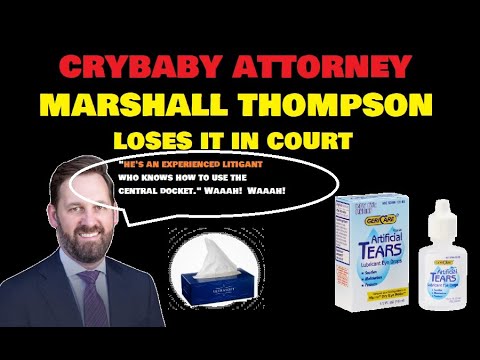 CRYBABY ATTORNEY MARSHALL THOMPSON LOSES IT IN COURT OVER EXPERIENCED PRO SE LITIGANT