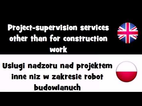 VOCABULARY IN 20 LANGUAGES = Project supervision services other than for construction work