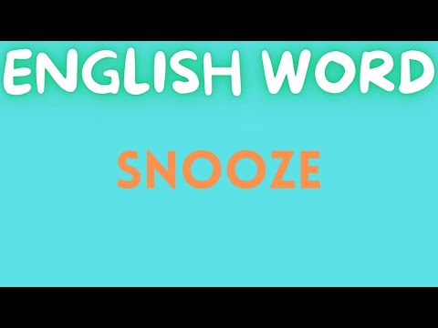 SNOOZE MEANING