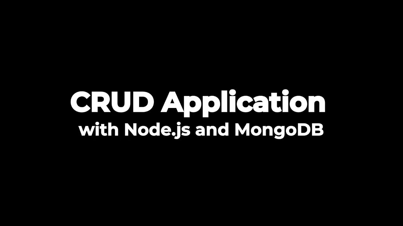 CRUD Application with Node.js and MongoDB