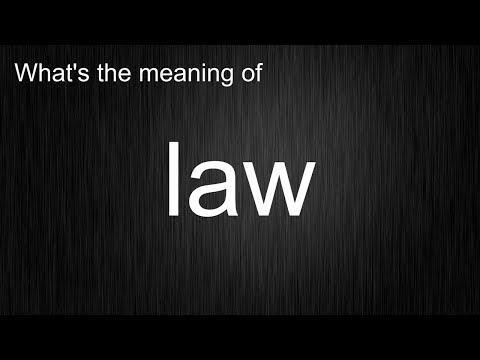 What Does "law" Mean and How Do You Pronounce It?