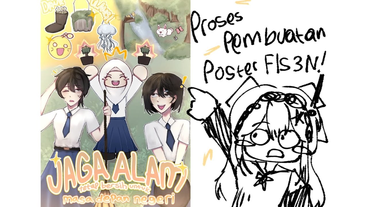 PROSES PEMBUATAN LOMBA ILUSTRASI FLS3N !