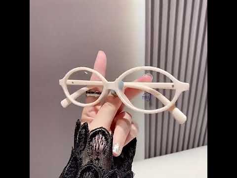 Y2K Retro Oval Frame Glasses Women Female Sweet Cool Eyewear Trend