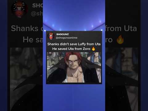 Shanks saved Uta from Zoro, not Luffy from Uta 🥶 #shorts #anime #onepiece #luffy #zoro #sanji