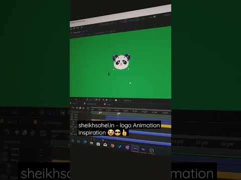 Logo Animation shorts - Panda #logoanimation #aftereffect #logointro #logoreveal #motiongraphics