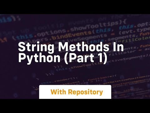 String methods in python part 1