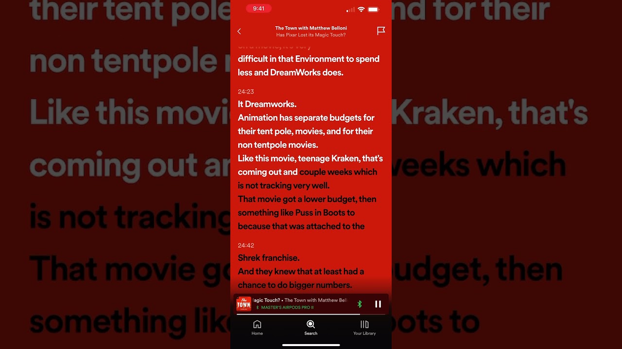 Podcast transcriptions now get the full live lyrics playback experience on Spotify #NewSpotify