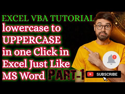 VBA Tutorial Part-1, lowercase to UPPERCASE in Excel by shortcutš„|| Small letters to Capital Letters